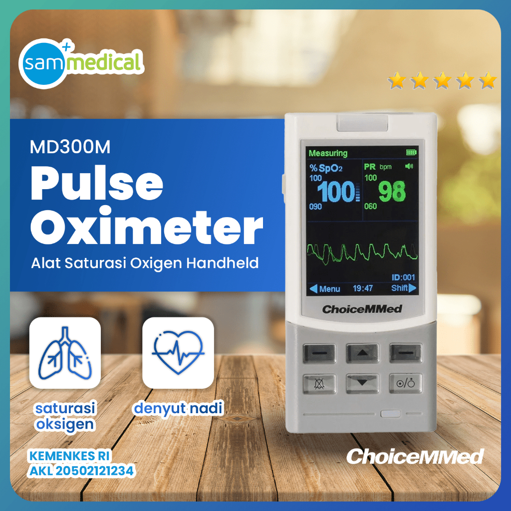 Jual ChoiceMMed Pulse Oxymeter / Oximeter SpO2 Jepit Kabel / Saturasi ...