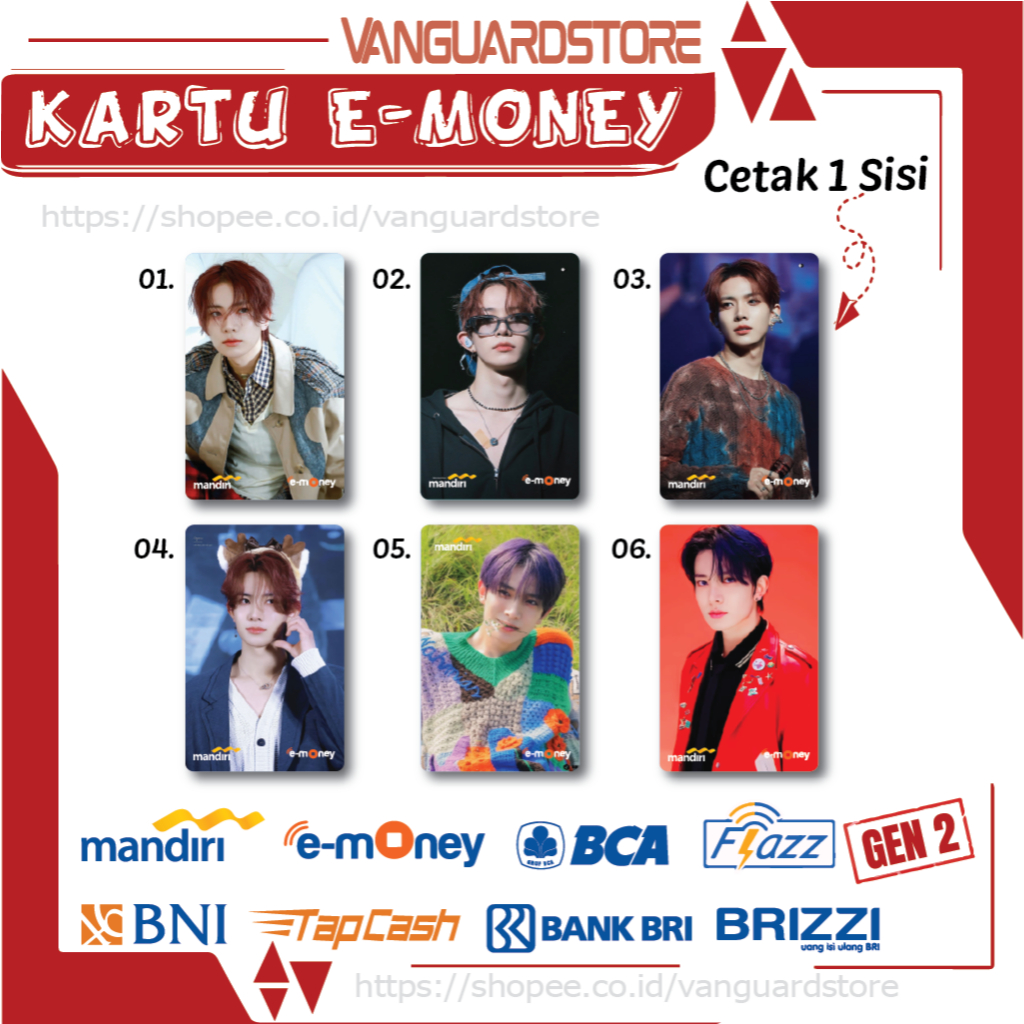 Jual KARTU E MONEY E TOLL KPOP ENHYPEN LEE HEESEUNG MANDIRI FLAZZ BCA ...