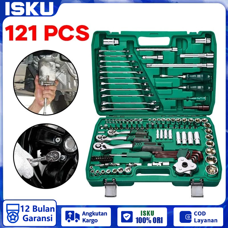 Jual ISKU Kunci sok Set Tools Set 121pcs Kunci Shock Set Kunci Pas ...