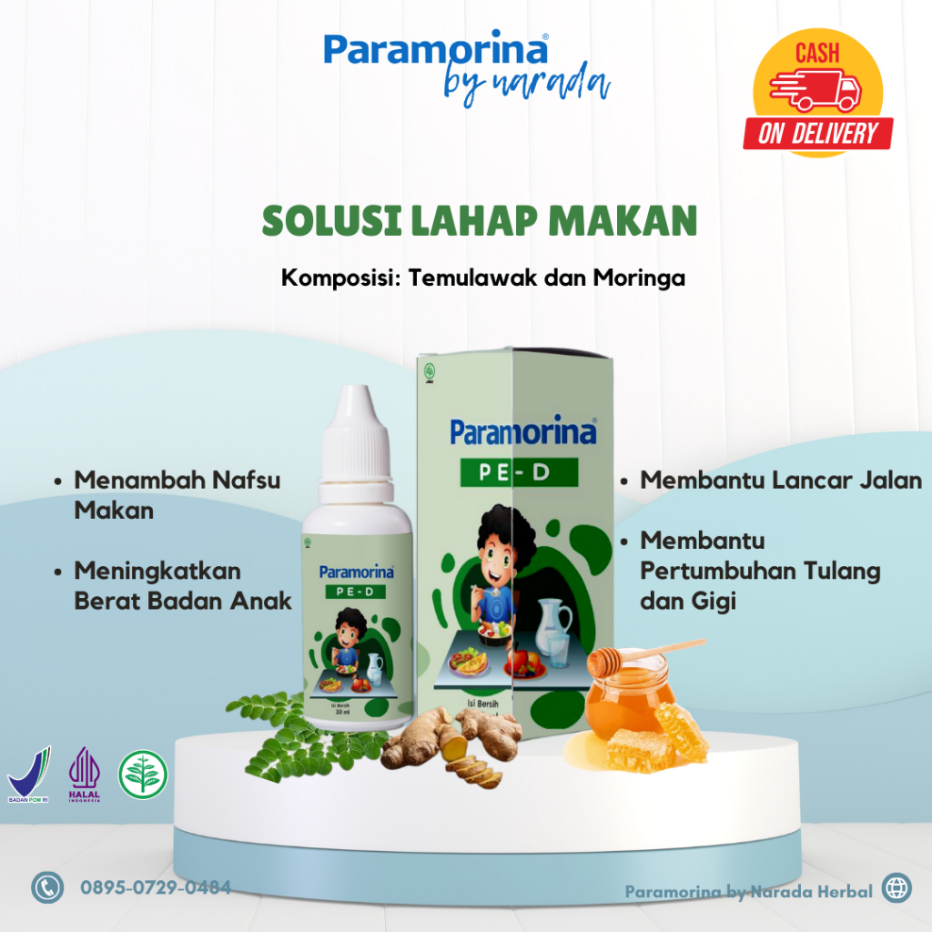 Jual PARAMORINA PE-D - Mengatasi GTM dan Menstimulus Duduk, Merangkak ...