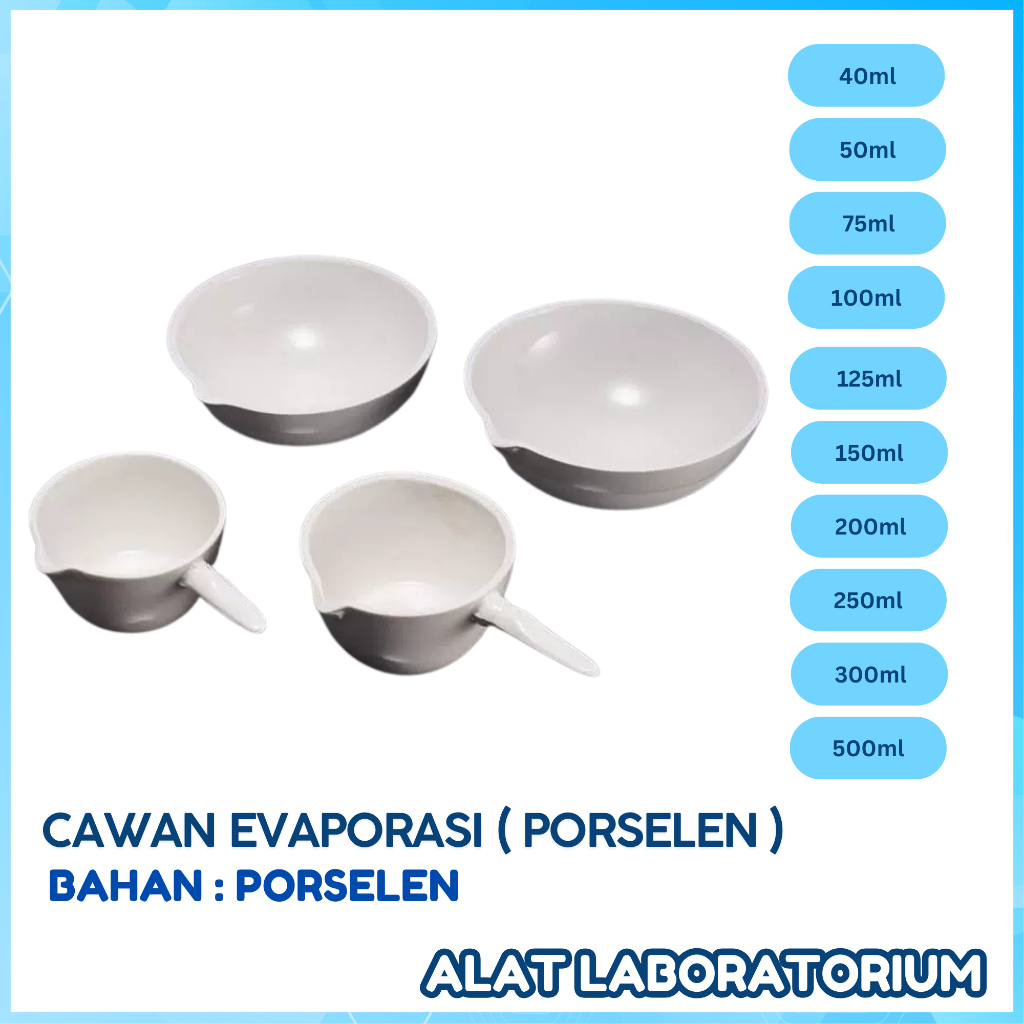 Jual Cawan Uap Porselen Tahan Panas Evaporating Dish Porcelain Lab ...