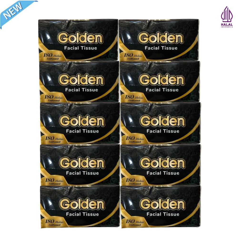 Jual Paket 10 Tissue Golden 180 Helai Tisu Facial Tissu Wajah | Shopee ...