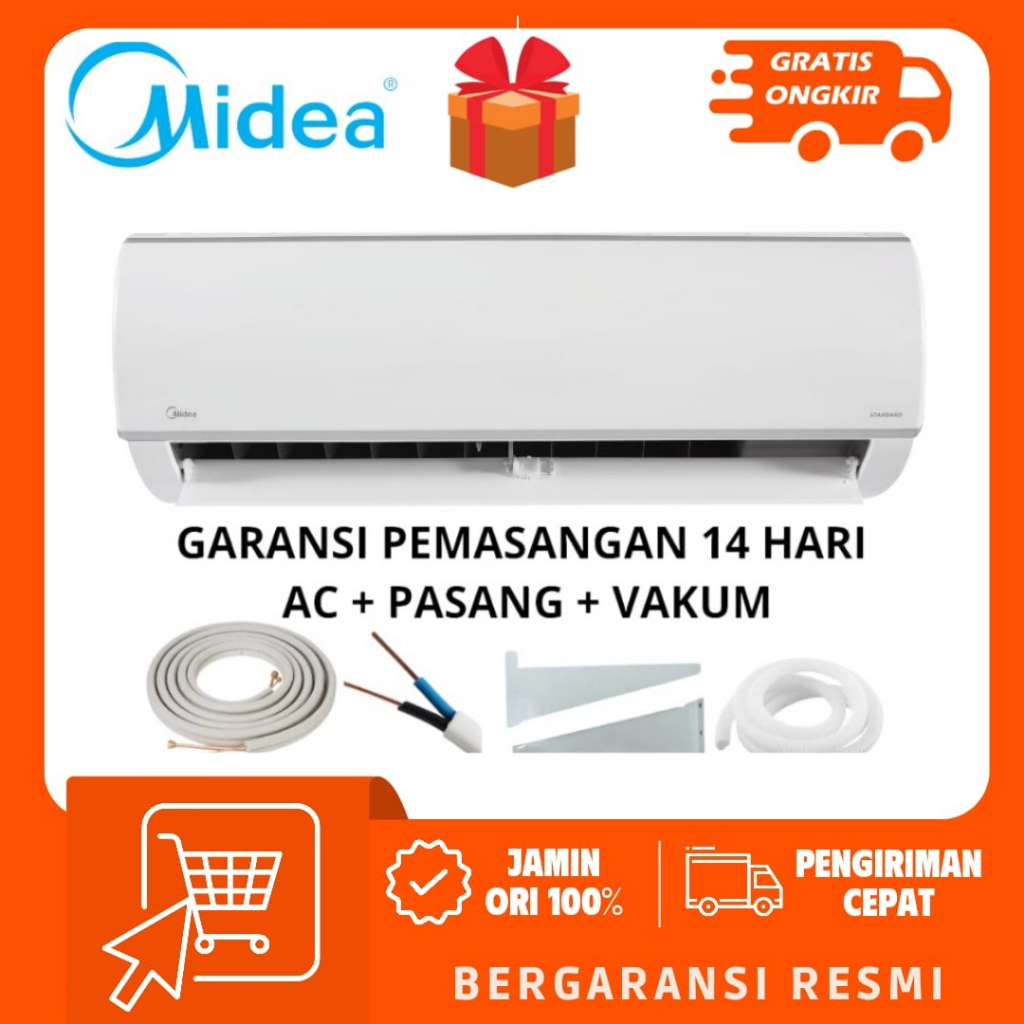 Jual MIDEA AC Standard 0.5 PK 05CRN + PASANG XtremeDura MSFC 05CRN2X ...