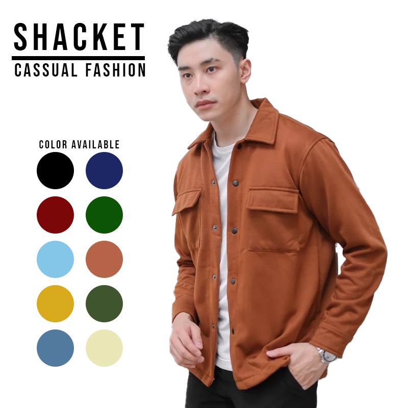 Jual Shacket Jacket - Jacket Pria Fleece Tebal Sangat Juga Free Kaos ...