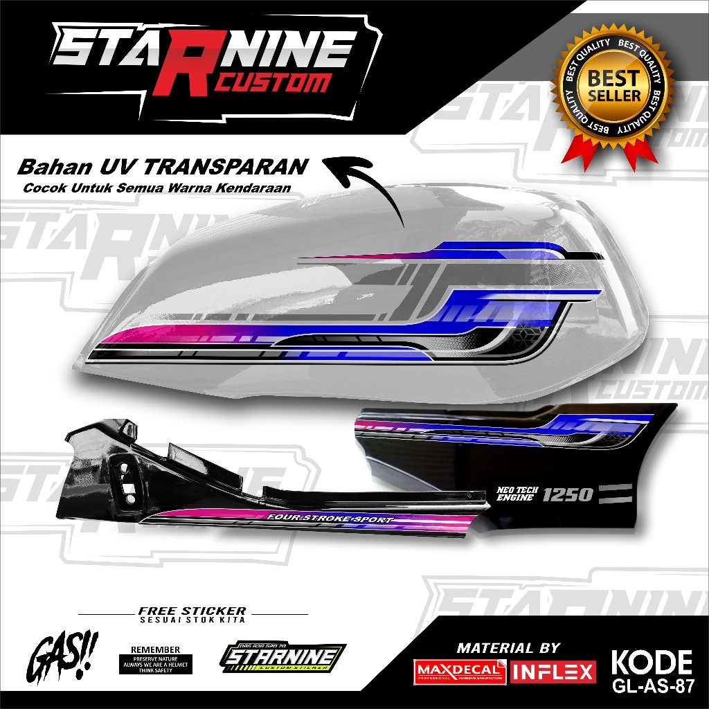 Jual Striping GL pro Sticker GL variasi kode GL-AS-87 | Shopee Indonesia