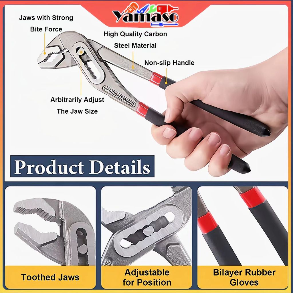 Jual 【COD】10Inch Tang pompa air pembuka pipa multifungsi yang dapat ...