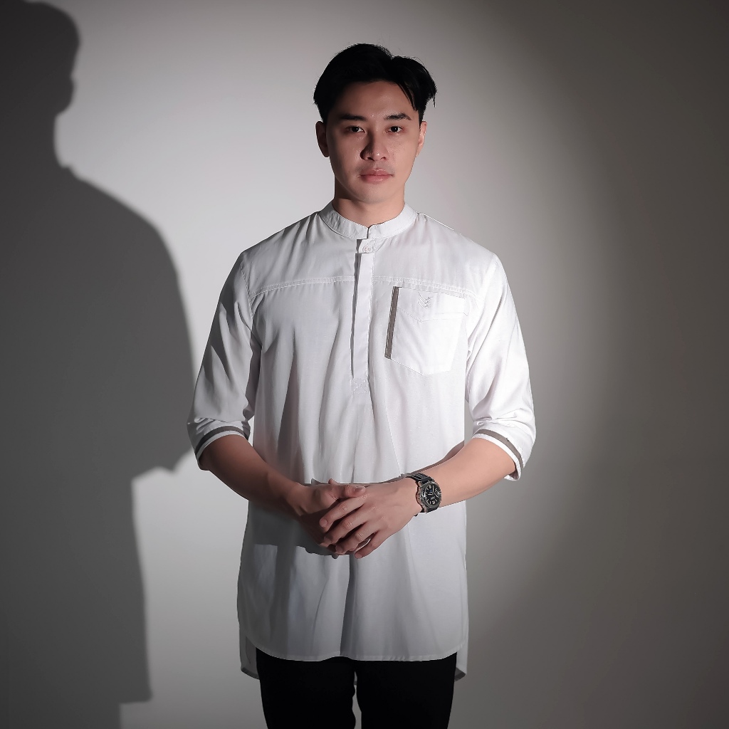 Jual Delibra Baju Koko Kurta Alif White | Shopee Indonesia