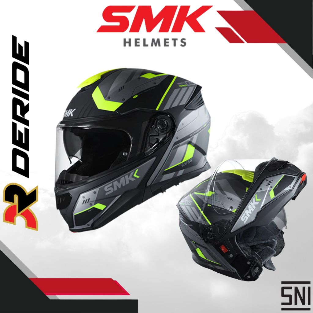 Jual Helm Modular SMK Gullwing With Tekker Graphic MA264 Flip Up SNI ...