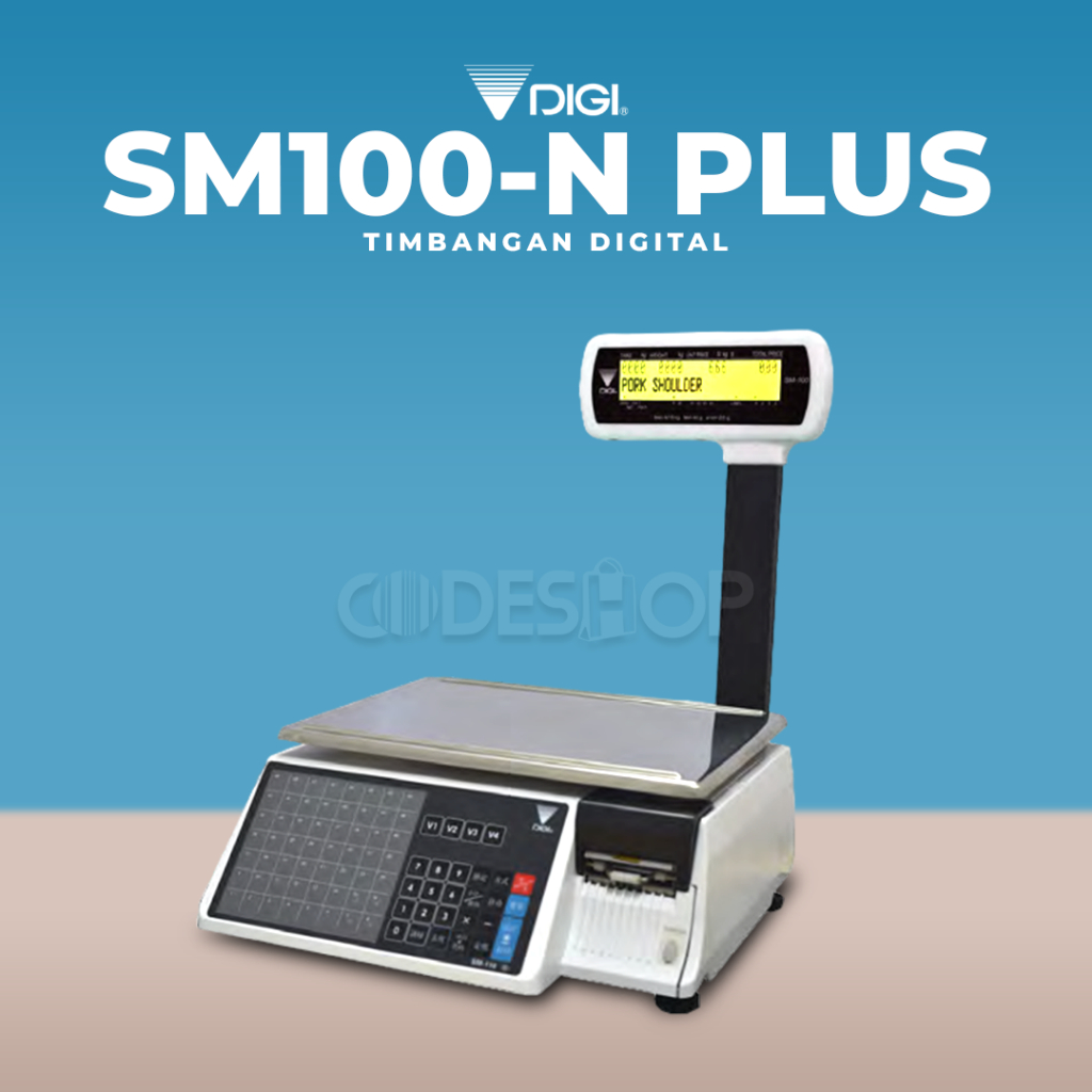 Jual DIGI SM-100N Plus Timbangan Digital Scale Cetak Label Harga SM100N ...