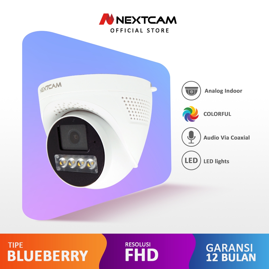 Jual Nextcam KAMERA CCTV Indoor Colorful 2MP Mic Audio Kamera ada suara ...