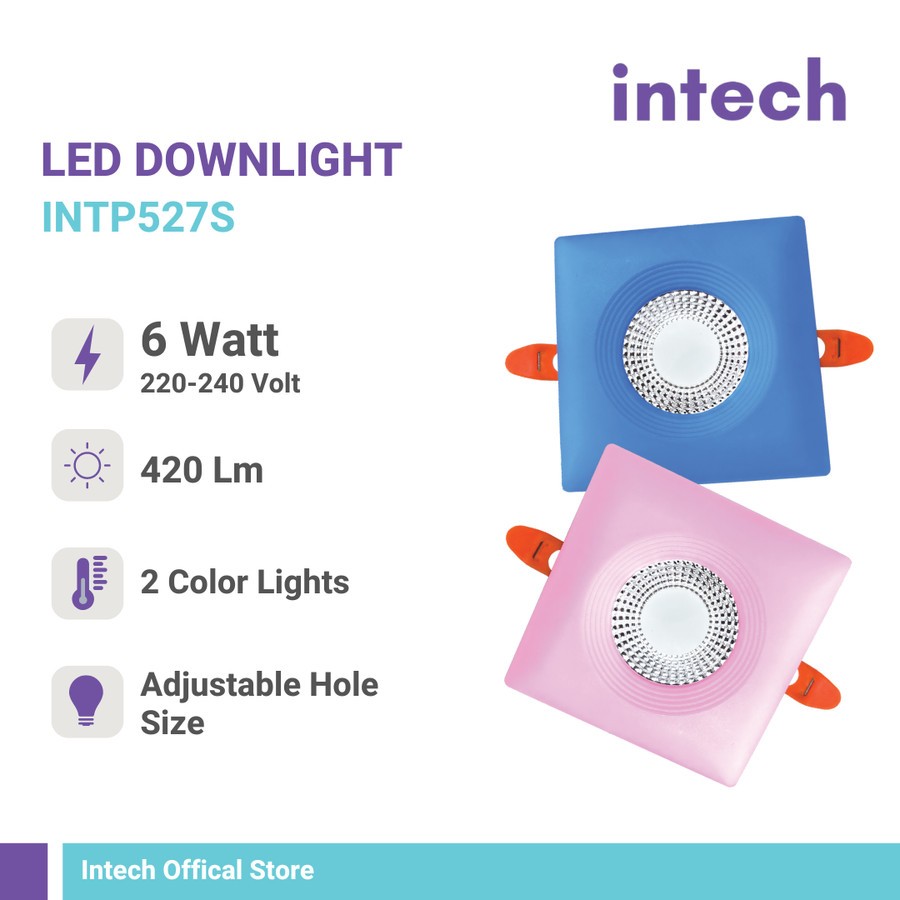 Jual Intech Downlight LED Kotak INTP527S 6 Watt - 25 Watt | Shopee ...