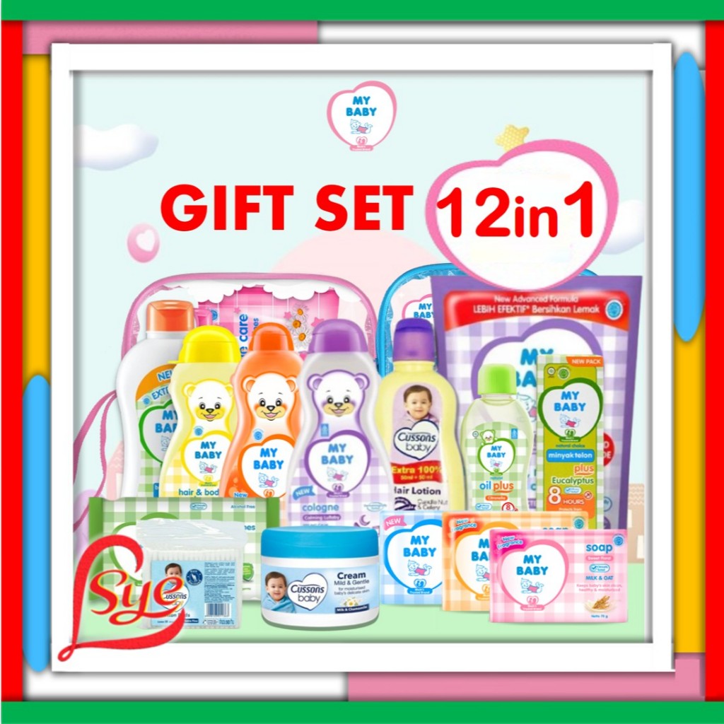 Jual My Baby PAKET 12 in1 | Gift Pack | Gift Set | Wash | Powder | Hair ...