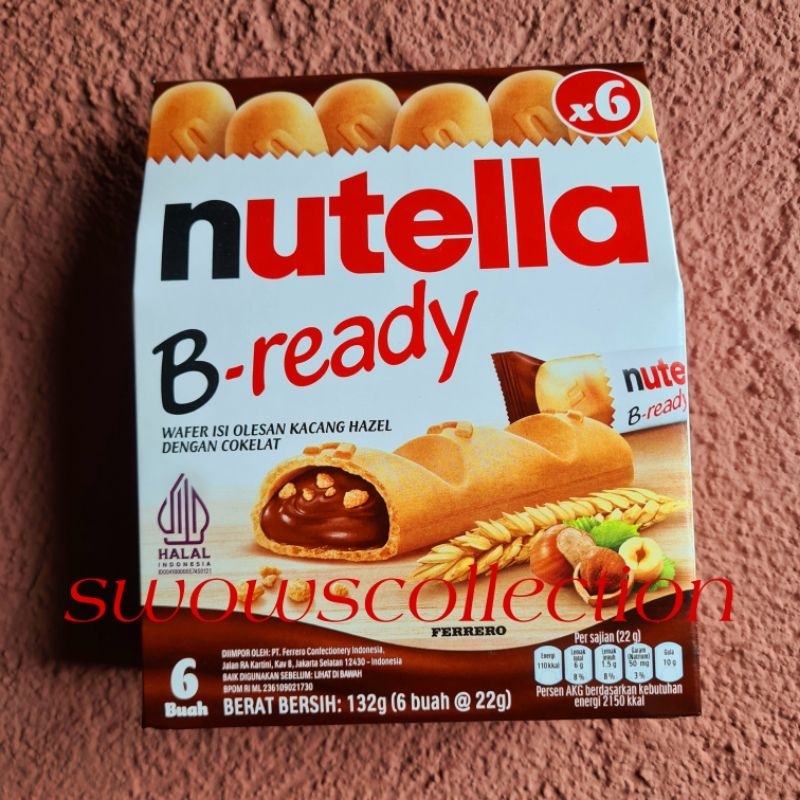 Jual FERRERO NUTELLA B-READY B READY CHOCOLATE HAZELNUT BISCUIT BISKUIT ...