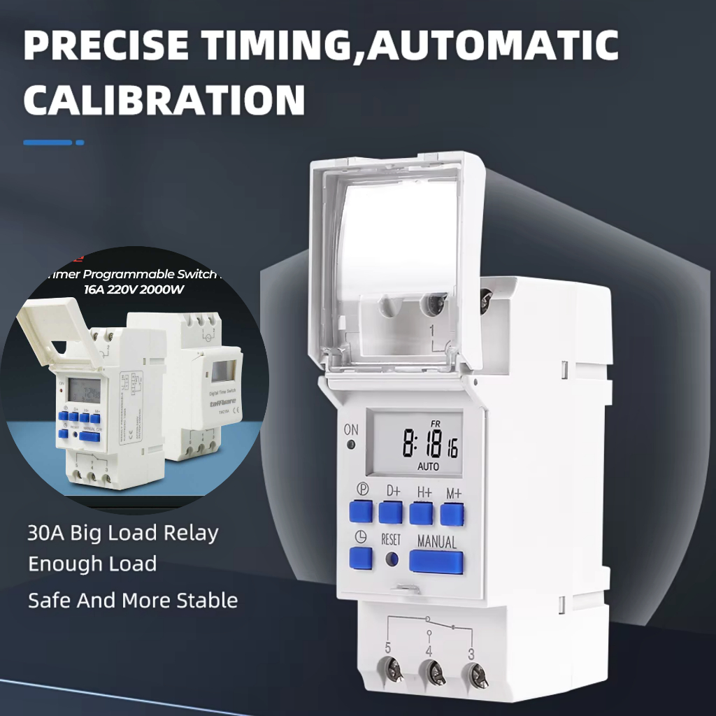 Jual PUSAT Taffware MCB Timer digital Otomatis Programmable Switch ...