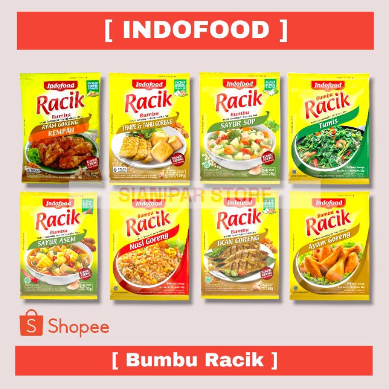 Jual INDOFOOD Bumbu Racik Sayur Asem Sop Tumis Nasi Goreng Ayam Goreng ...