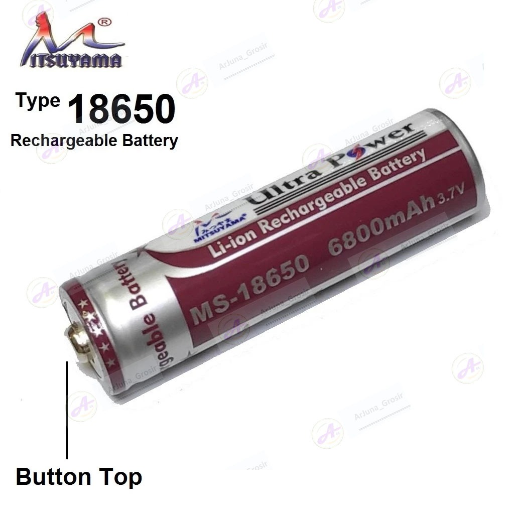 Jual baterai 18650 original 6800 mAh mitsuyama baterai Cas 18650 Ultra ...