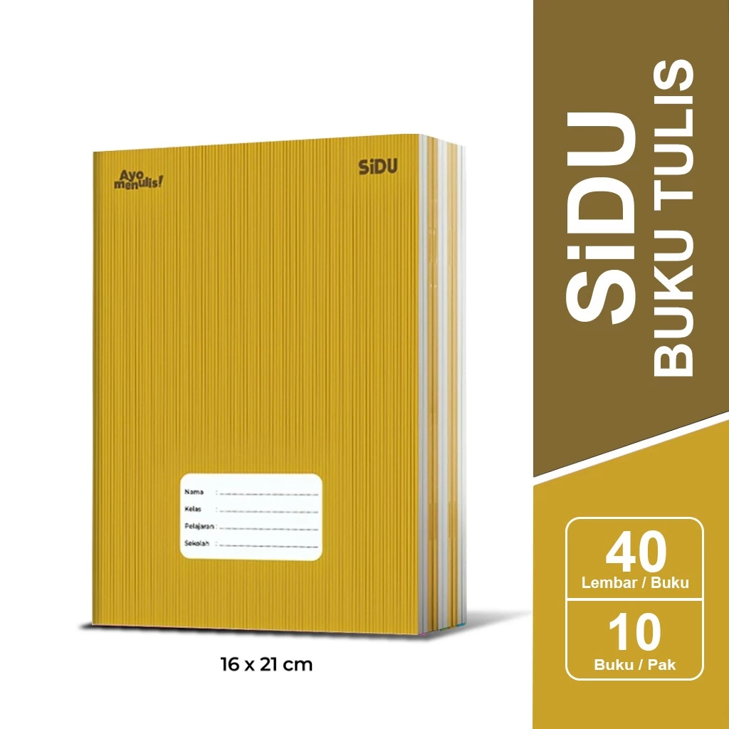 Jual [ PAK ] Buku Tulis SIDU Sinar Dunia 40 Lembar Sampul Coklat / Kraf ...