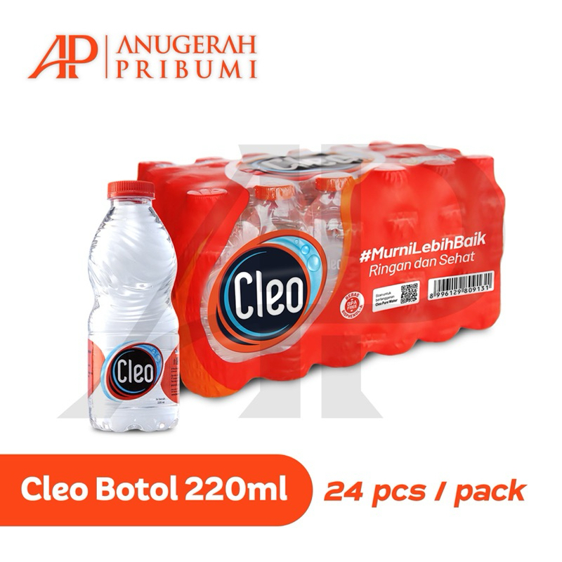 Jual CLEO BOTOL MINI 1 KRAT ISI 24 220ML | Shopee Indonesia