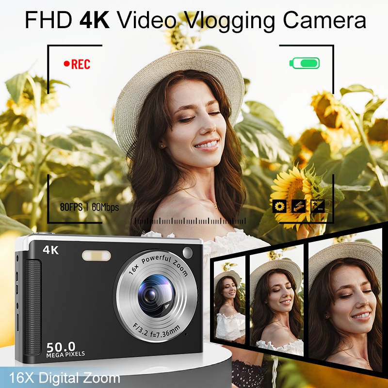 Jual Digital Camera Anak 130MP Resolusi 4K Digicam Kamera Pocket 16X ...
