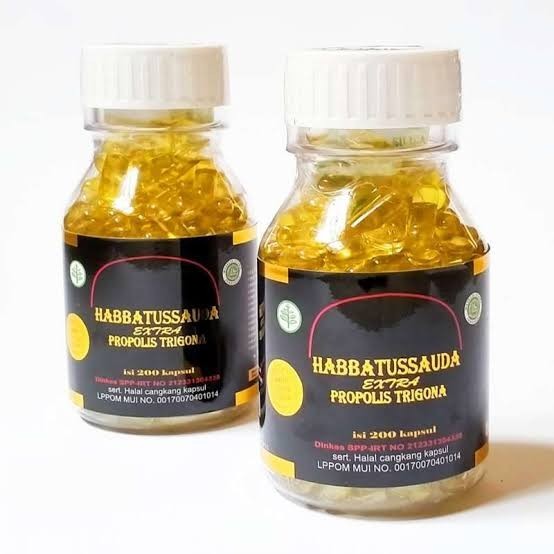 Jual Habbatus Sauda Extra Propolis Trigona Ums Isi 200 Kapsul | Shopee ...
