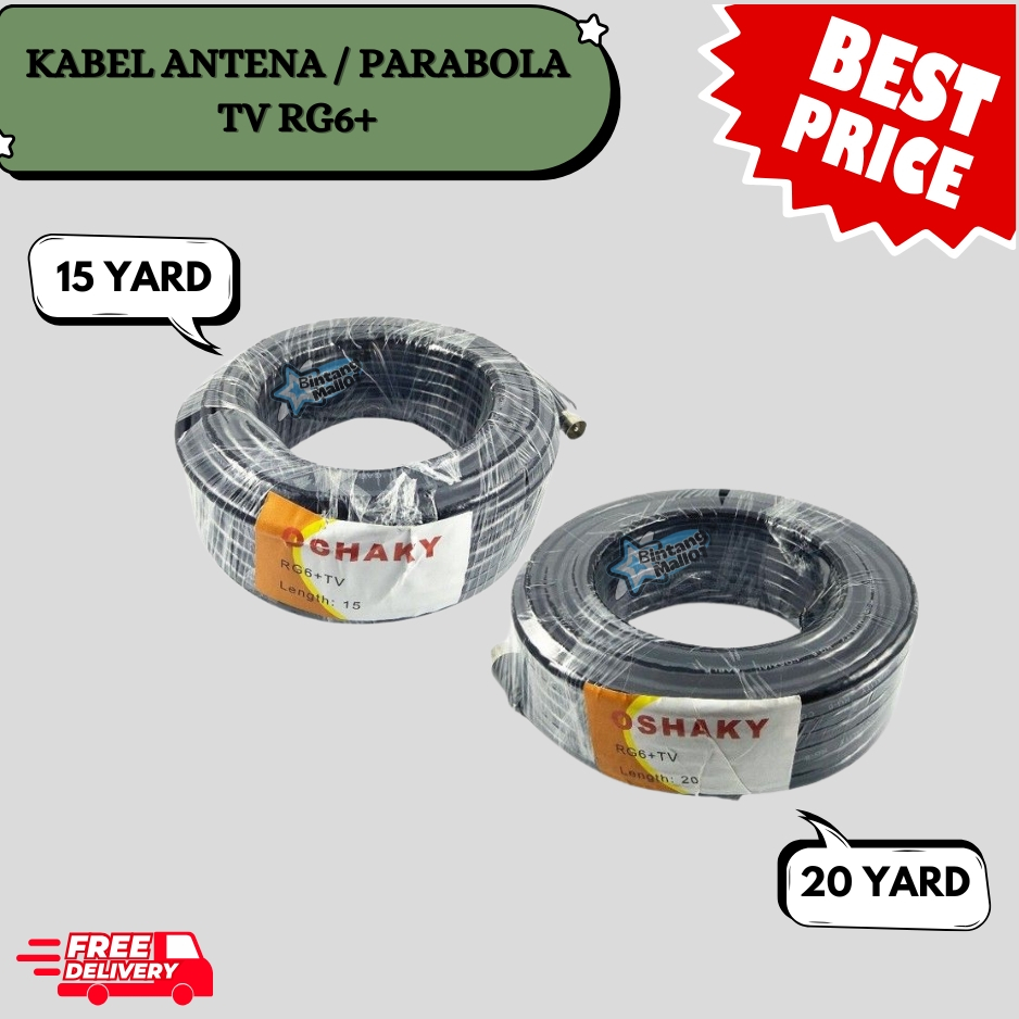 Jual KABEL ANTENA TV DIGITAL / KABEL COAXIAL AUDIO / KABEL ANTEN MURAH / KABEL RG6+ 13 METER ...