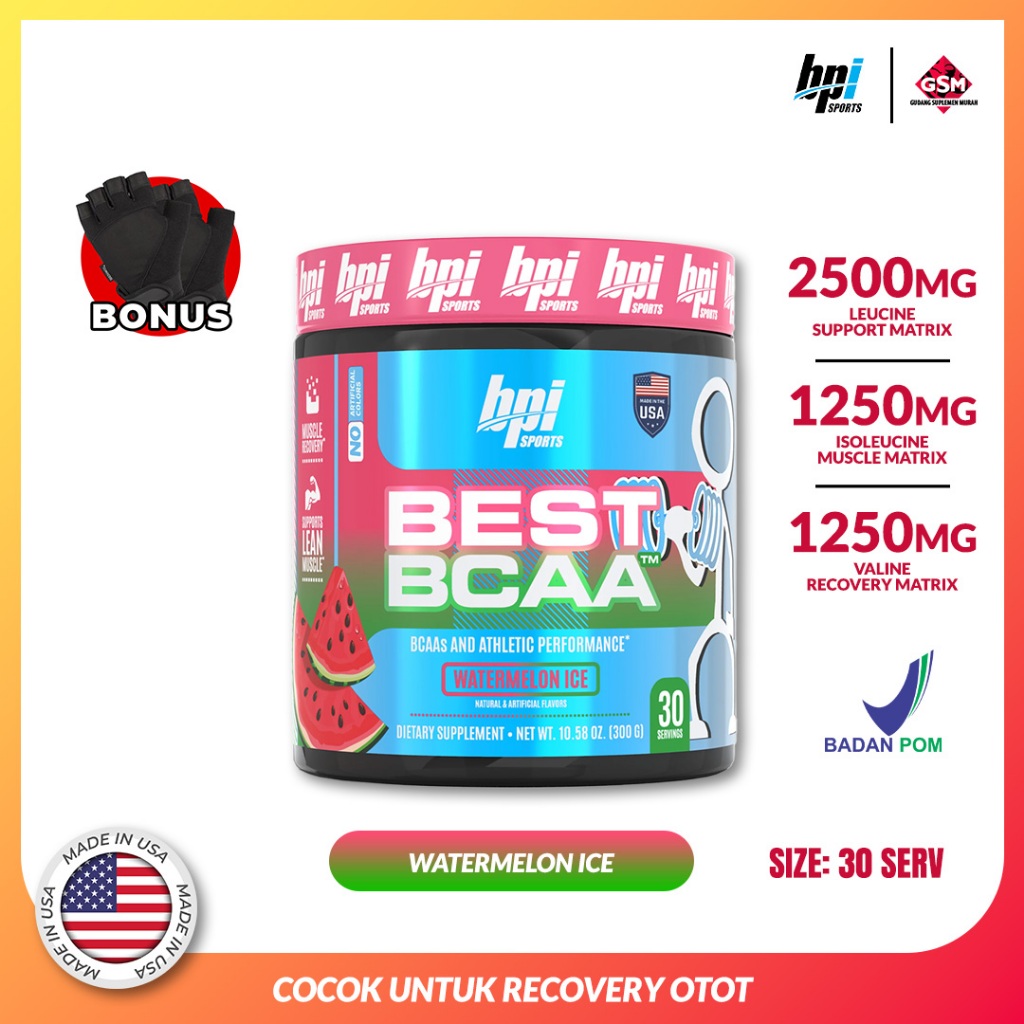 Jual BPI Sports Best BCAA 30 Serving Suplemen Otot Gym | Shopee Indonesia