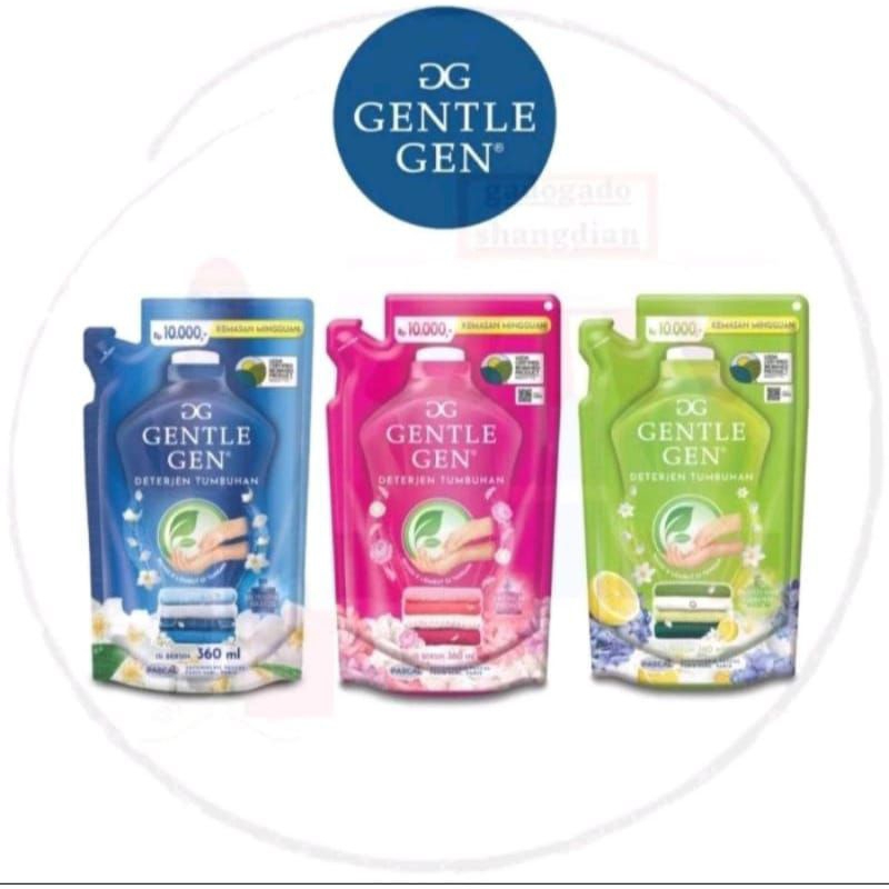 Jual GENTLE GEN Deterjen Cair Tumbuhan Reffil 360ml All Variant ...