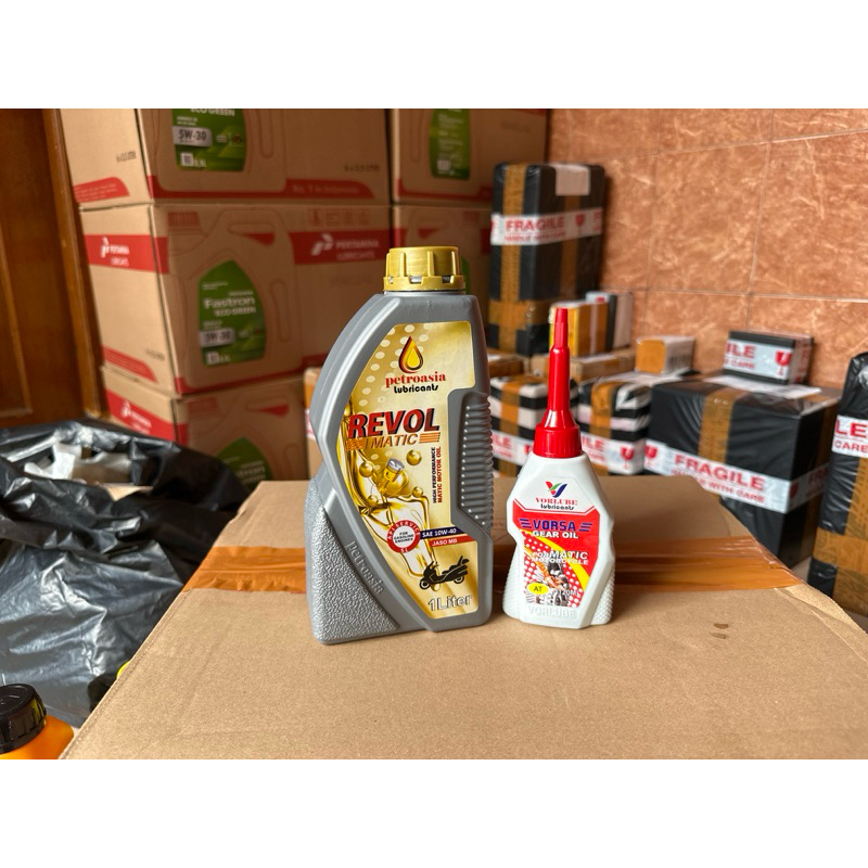 Jual Paket Ganti Oli Motor Revol Matic 1L & Gear Matic 120 Ml | Shopee ...
