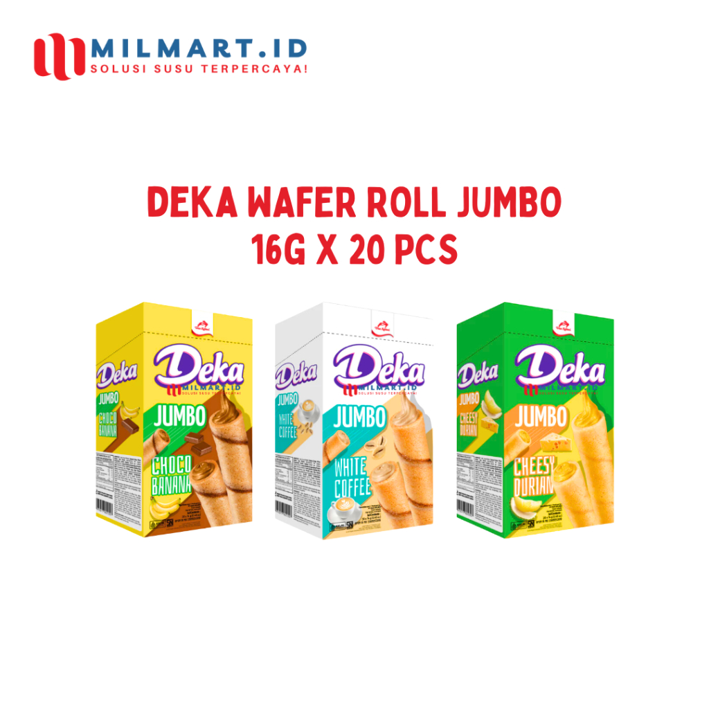 Jual DEKA WAFER ROLL JUMBO ISI 20 STICKS WHITE COFFEE/CHEESY DURIAN/CHOCO CHOCO CAMILAN JAJANAN ...