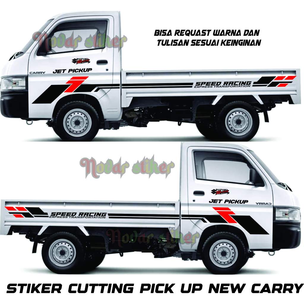 Jual stiker mobil pick up new carry sticker cutting list bodi samping ...
