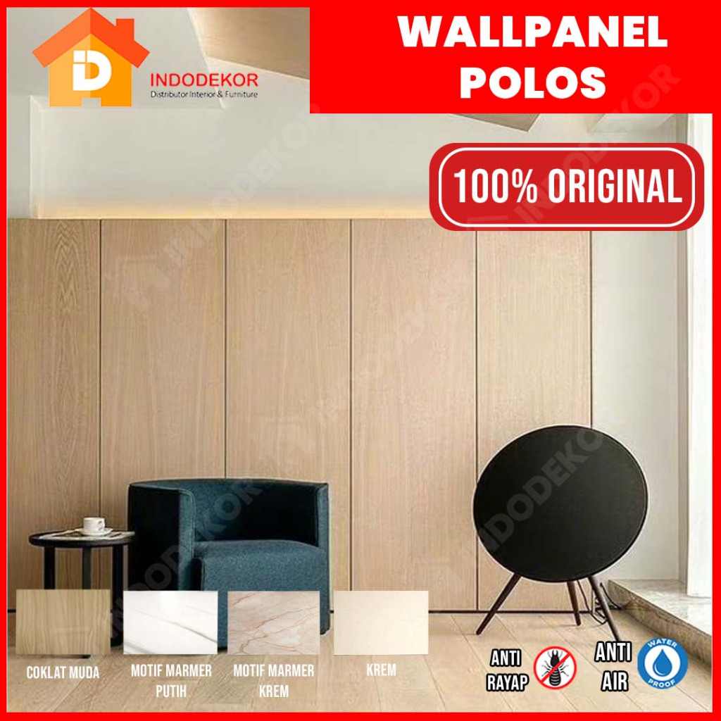 Jual Wallpanel Flat WPC/ Wall Panel Polos PVC/ Wallboard 3.0 Meter x 40 ...