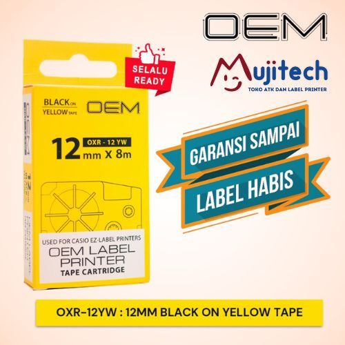 Jual OEM TAPE 12mm untuk CASIO EZ LABEL OXR O XR | Shopee Indonesia