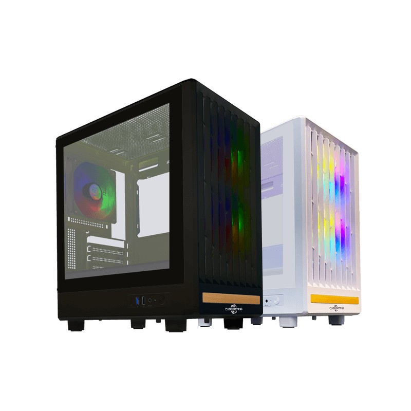 Jual Casing PC Cube Gaming Neoz M-ATX Tempered Glass Include 3 Fan RGB ...