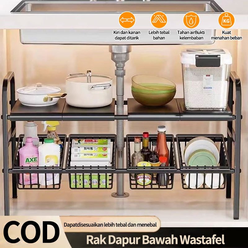 Jual Rak Penyimpanan Dapur Sink Rack Kitchen Storage Shelf Racks yang ...