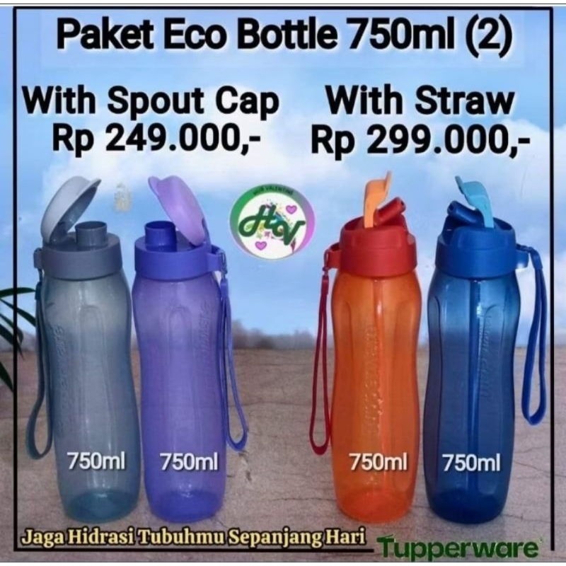 Jual Eco bottle straw 750 ml Tupperware | Shopee Indonesia