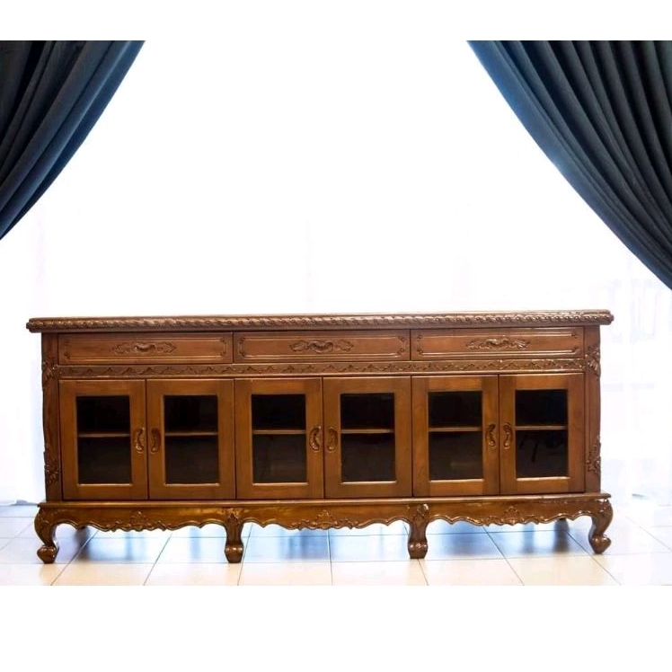 Jual Bufet salina pintu kaca | cabinet salina pintu kaca | meja bufet ...