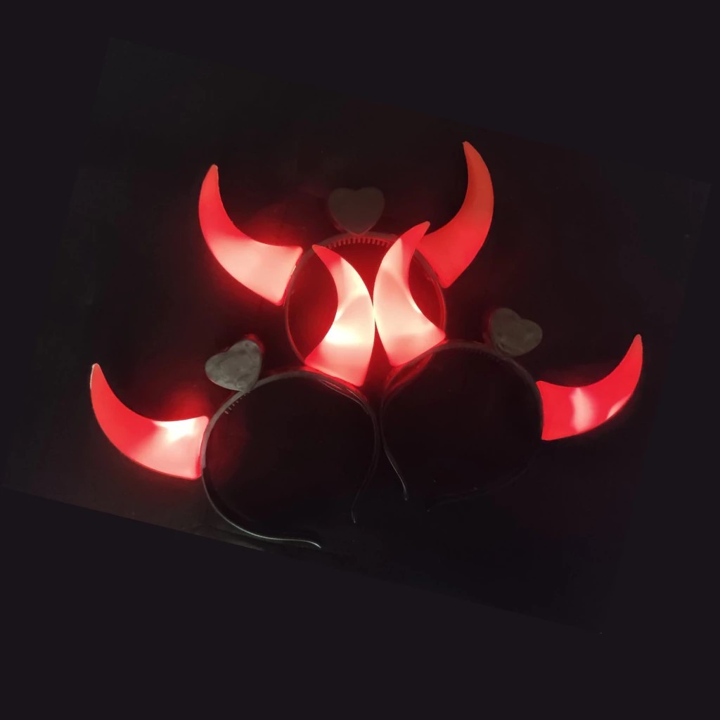 Jual Bando Halloween Random Devil Lampu Led - Bando Tanduk Led (Warna ...