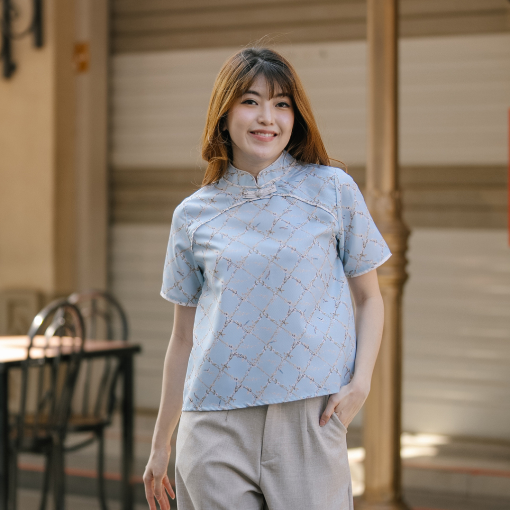 Jual Beatrice Clothing Isabel Blouse - Atasan Wanita Cheongsam Motif ...