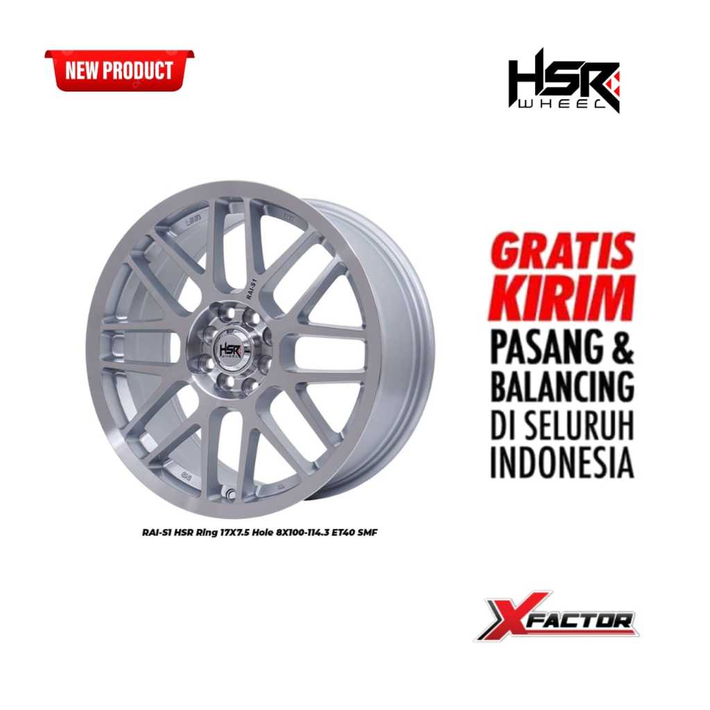 Jual VELG SIGRA R17 VELG HSR RING 17 HSR RAI-S1 R17X7,5 H 4X100 - 4X114 ...