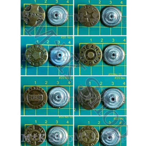 Jual Kancing Leavis/ Kancing jeans Uk.2 cm dan 1.7 cm | Shopee Indonesia