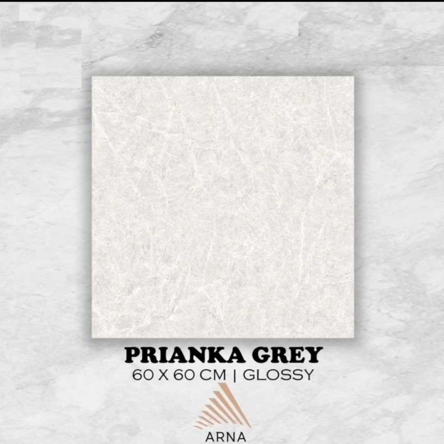 Jual GRANIT LANTAI ABU MOTIF MINIMALIS GLOSY UKURAN 60X60 | ARNA PRIANKA GREY | Shopee Indonesia