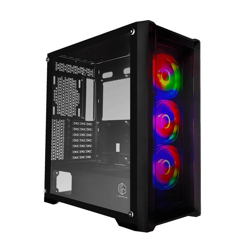 Jual Casing PC Cube Gaming SILKA GLASS ATX Free 3FAN RGB | Shopee Indonesia