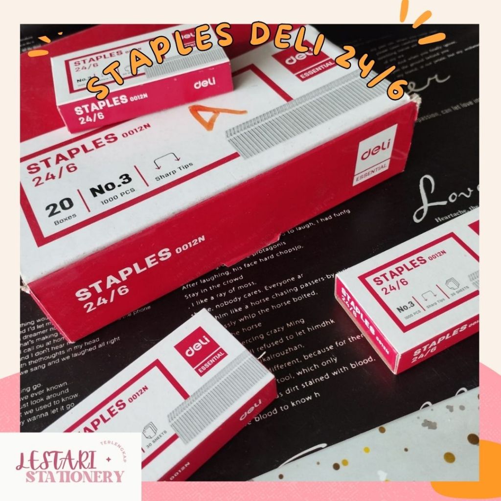 Jual ISI HEKTER DELI | STAPLES ISI STAPLER BESAR NO. 3 DELI 0012N HD-50 ...