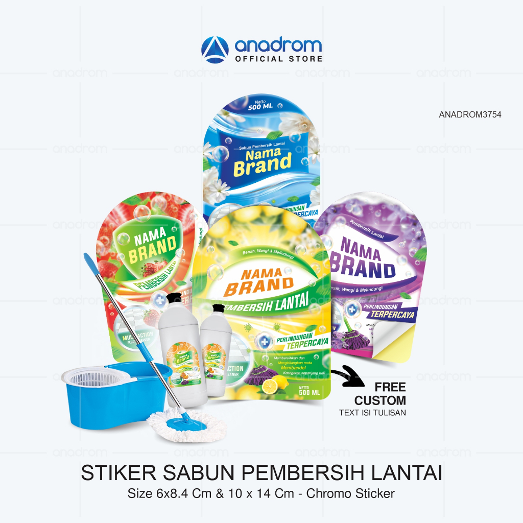 Jual Sticker Kemasan Sabun Pembersih Lantai | Sticker Label Kemasan ...