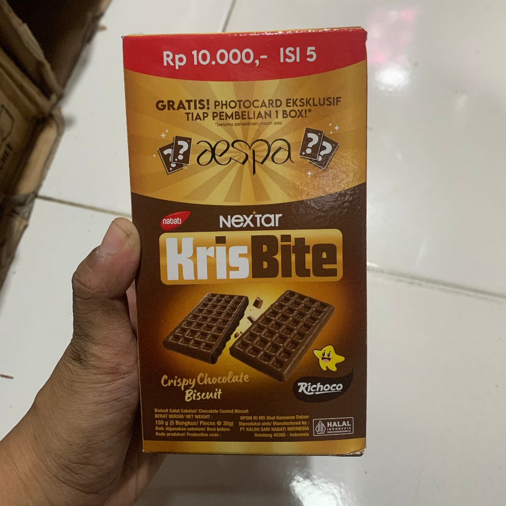 Jual Nextar Kris Bite Salut Cokelat/Aespa 1 box isi 5 pcs | Shopee ...