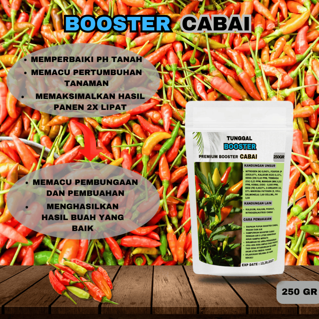 Jual BOOSTER ORGANIK TANAMAN CABAI, PELEBAT DAN PERANGSANG CABAI MURNI ...