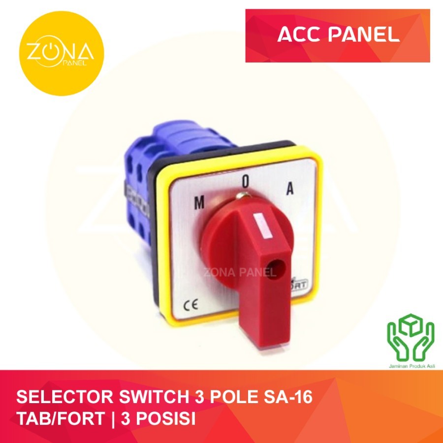Jual ROTARY SWITCH SELECTOR MOA 3 POSISI SA16 SFT-20-3-3 POLE TAB / FORT | Shopee Indonesia