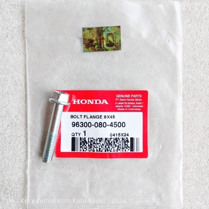 Jual Bolt Flange 8×45 - Baut Case-Cover Transmission-Gardan Vario-110 ...