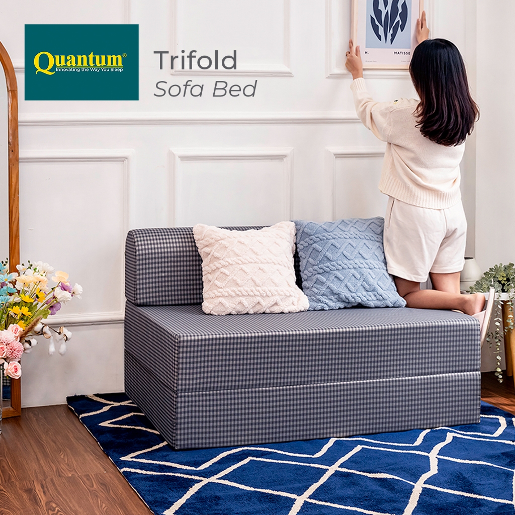 Jual Quantum Trifold Sofabed Sofa Bed Kasur Sofa Tidur Lipat Minimalis Tebal 20cm Shopee Indonesia