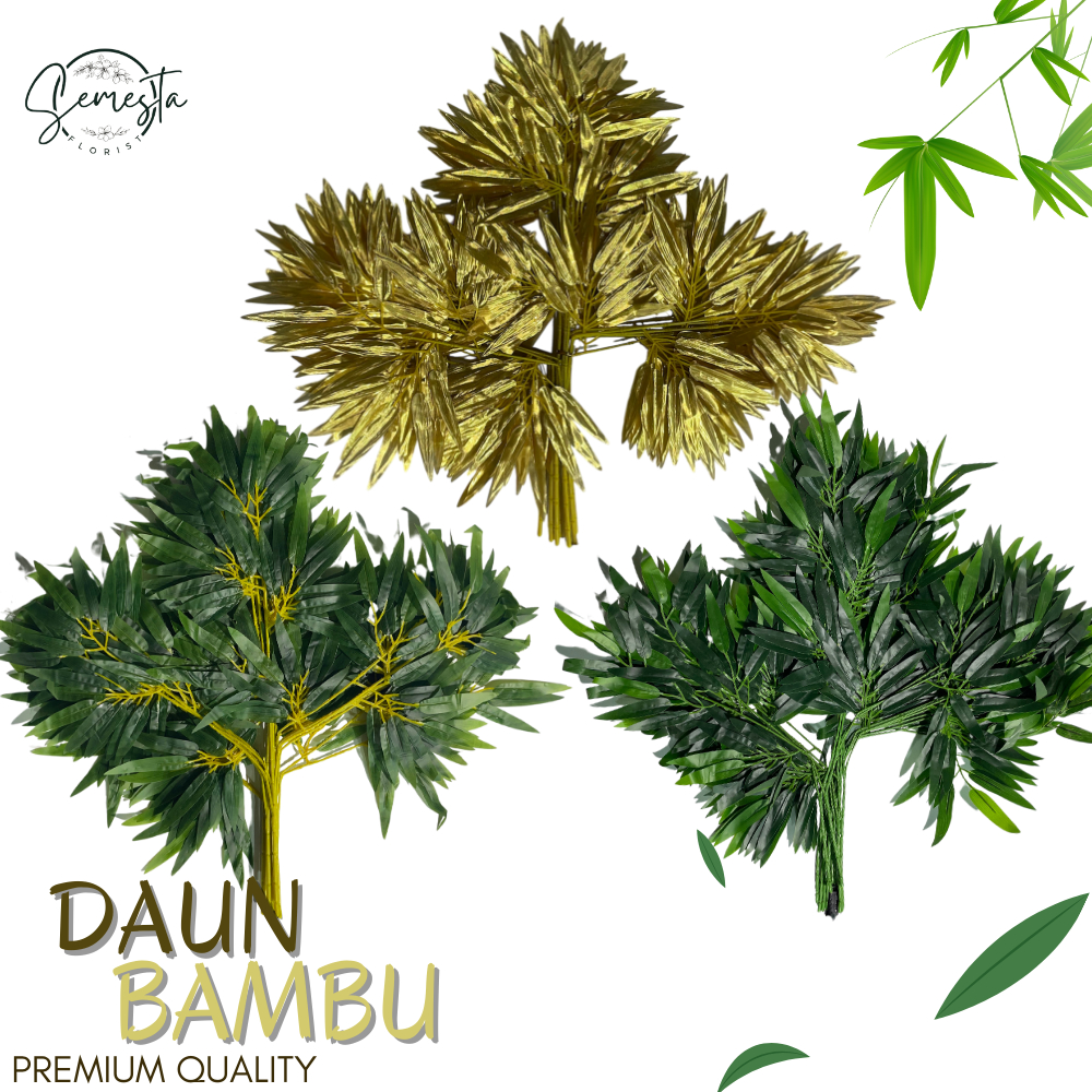 Jual Daun Bambu Latex Premium Artificial Jumbo 1 Lusin 12 Pcs Daun ...